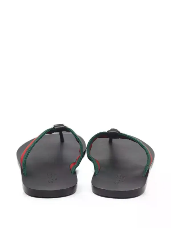 Gucci Interlocking G Web Strap Thong Sandals