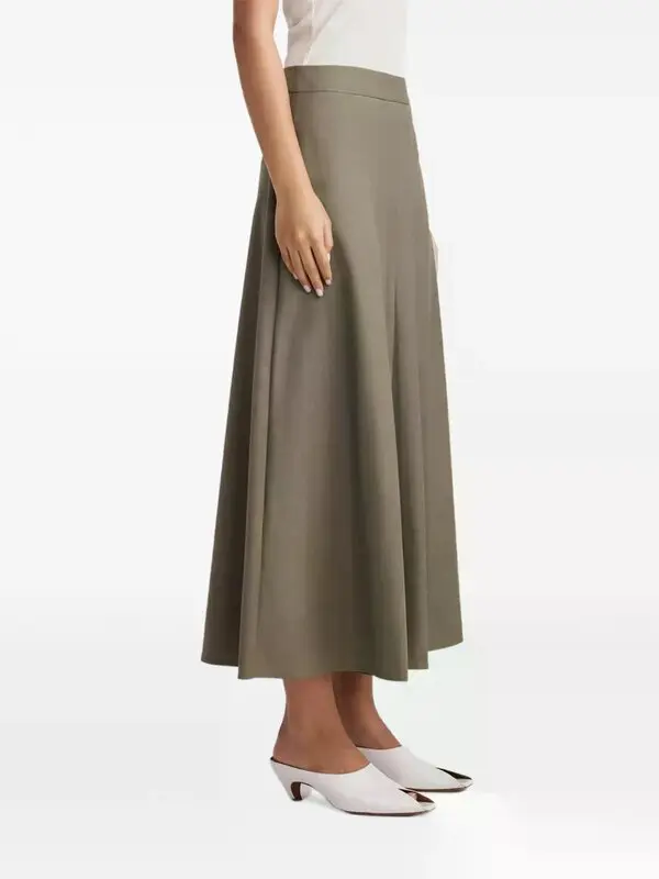 Anna Quan Sable Pleated Midi Skirt