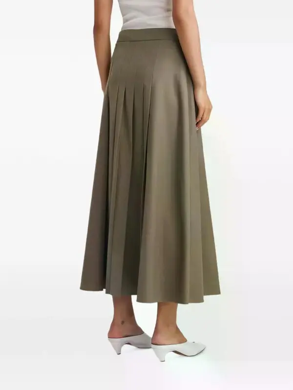 Anna Quan Sable Pleated Midi Skirt