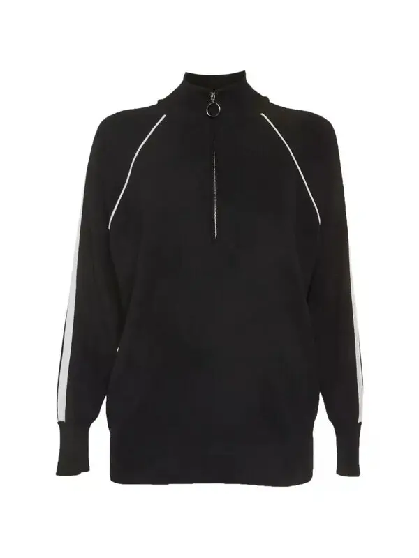 Sandro Piped-trim Half-zip Sweater