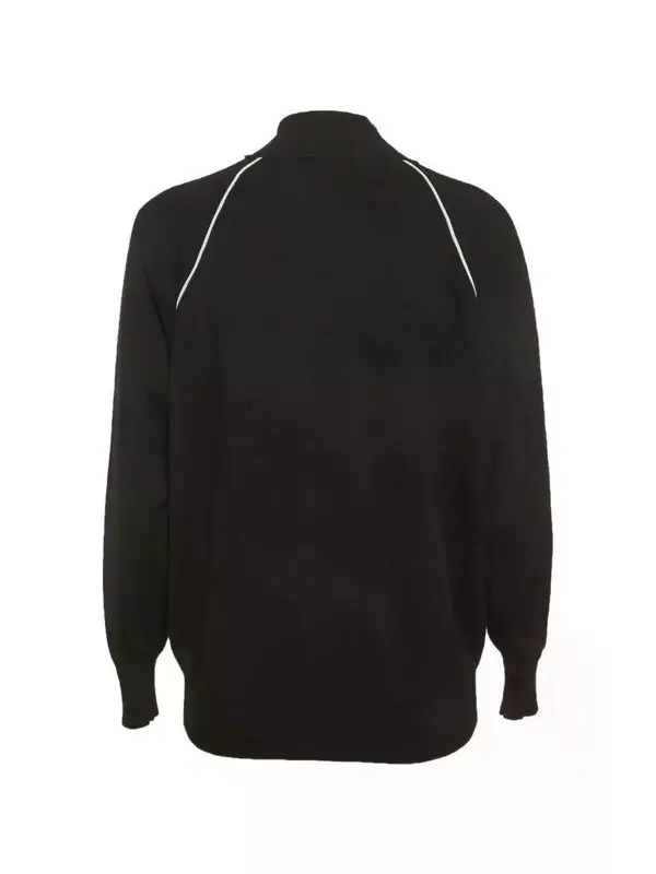 Sandro Piped-trim Half-zip Sweater