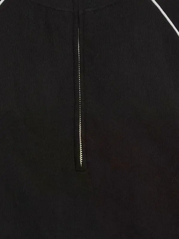 Sandro Piped-trim Half-zip Sweater