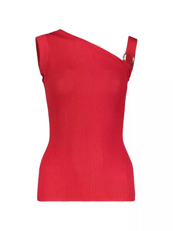 Moschino Asymmetrical Ribbed Blouse