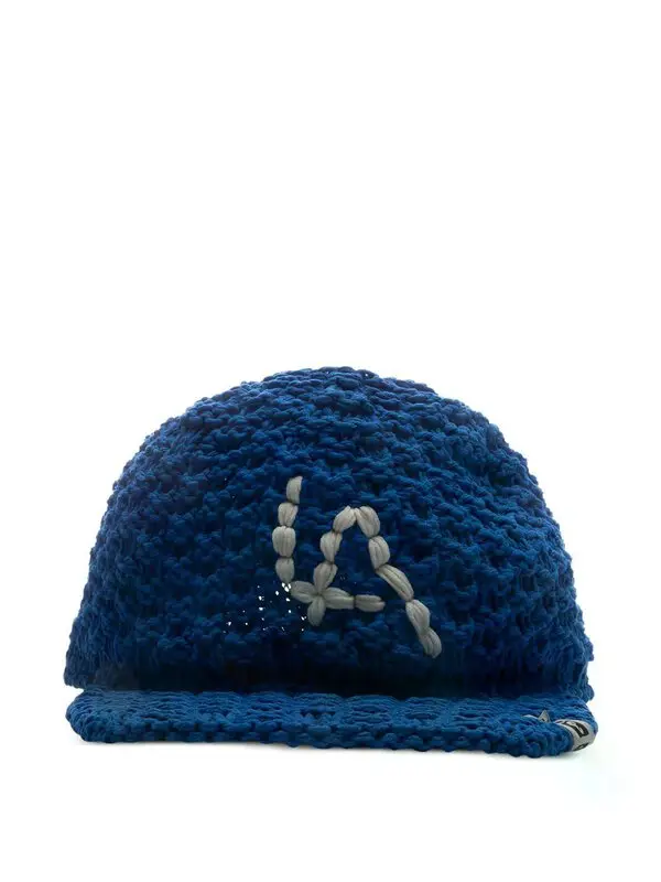 Mihara Yasuhiro Crochet Knit Cap - Blue