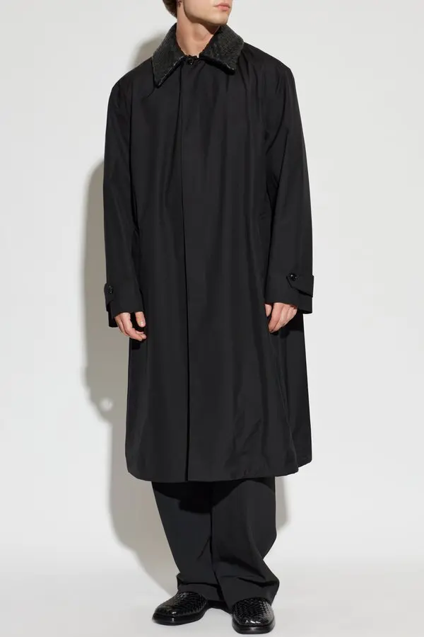 Bottega Veneta Coat With A Detachable Leather Collar