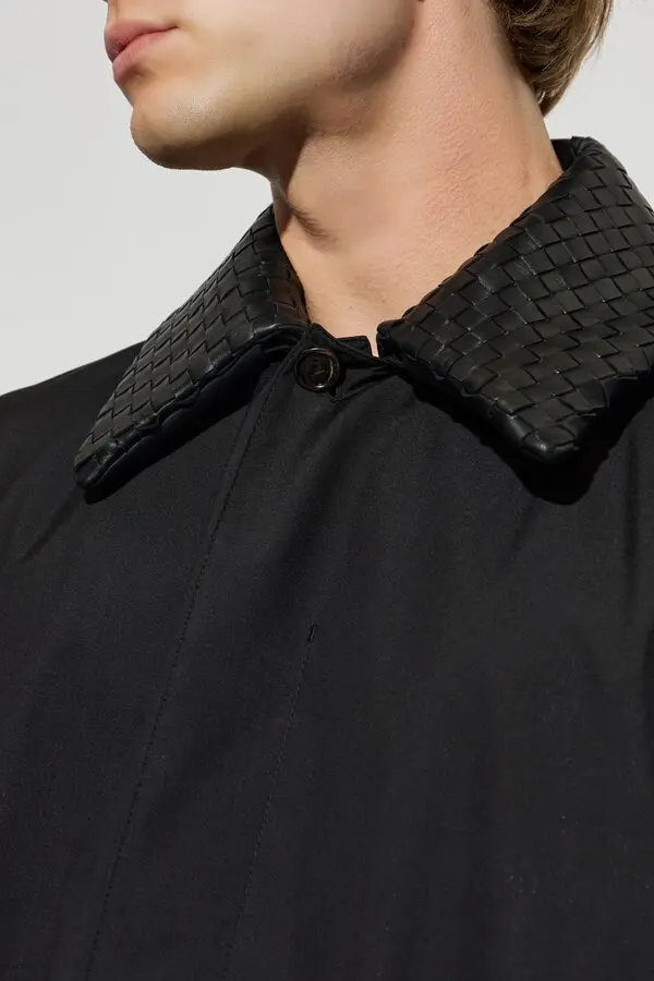 Bottega Veneta Coat With A Detachable Leather Collar