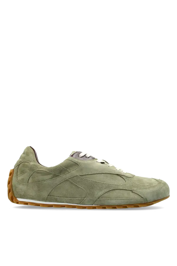 Bottega Veneta Suede Sport Shoes "orbit Flash - Green