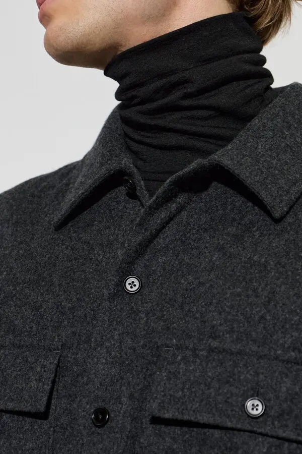 JIL SANDER Wool Shirt With Pockets
