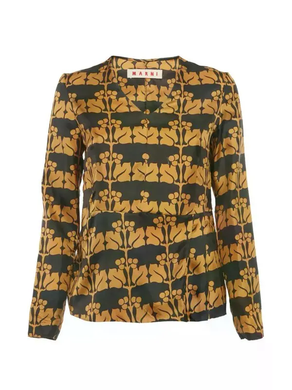 Marni Printed Silk Blouse