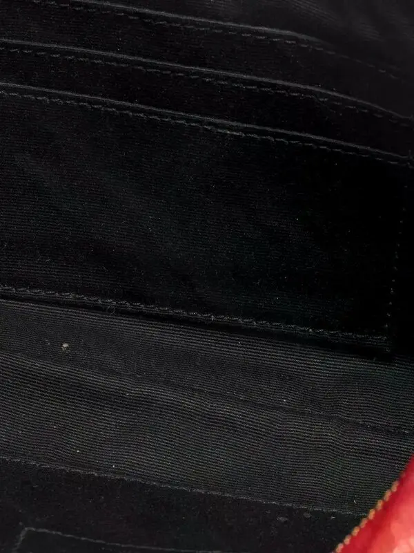Saint Laurent Monogram Detail Belt Bag - Red