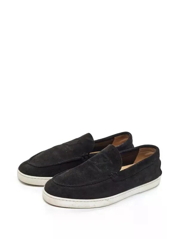 CHRISTIAN LOUBOUTIN Paqueboat Suede Slip-on Sneakers