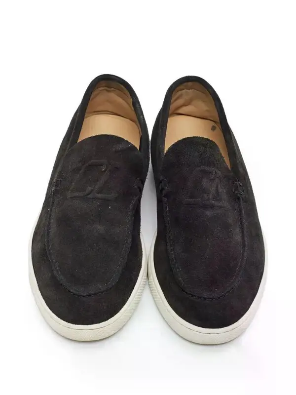 CHRISTIAN LOUBOUTIN Paqueboat Suede Slip-on Sneakers