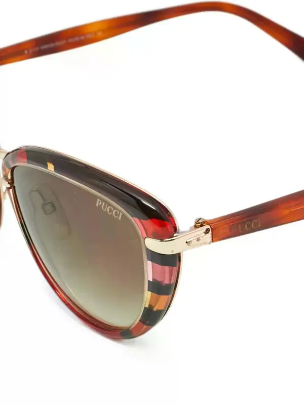 Emilio Pucci Cat-eye Sunglasses With Striped Pattern