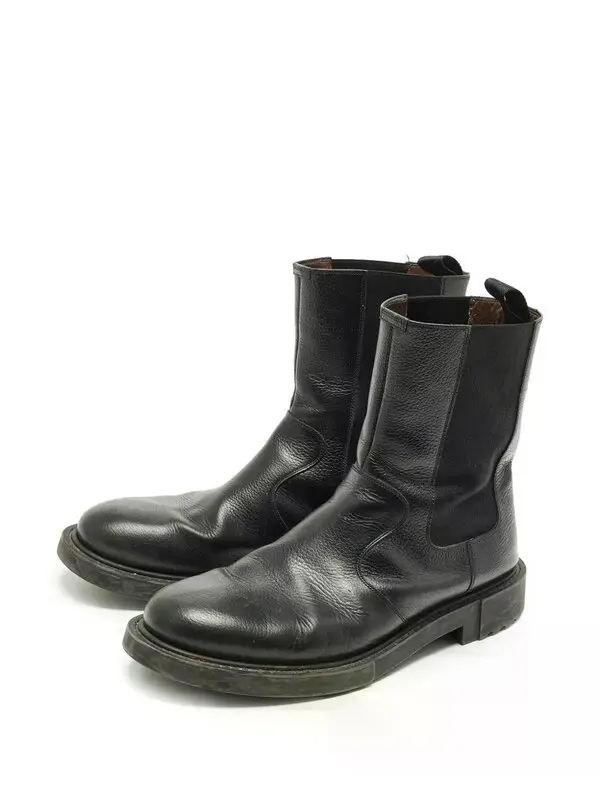 FERRAGAMO Round-toe Leather Chelsea Boots