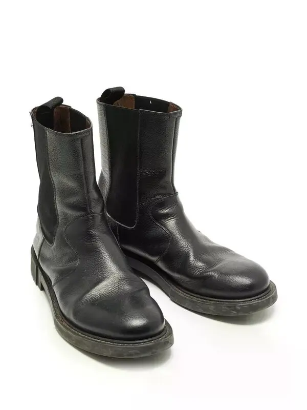 FERRAGAMO Round-toe Leather Chelsea Boots