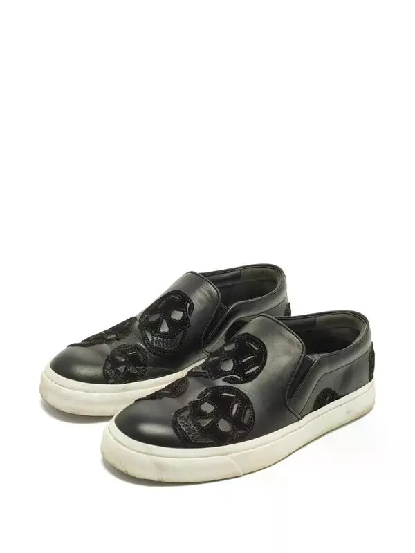Alexander McQueen Skull Leather Slip-on Sneakers