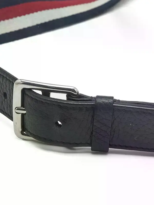 Mulberry Canvas Belt With Leather Trim