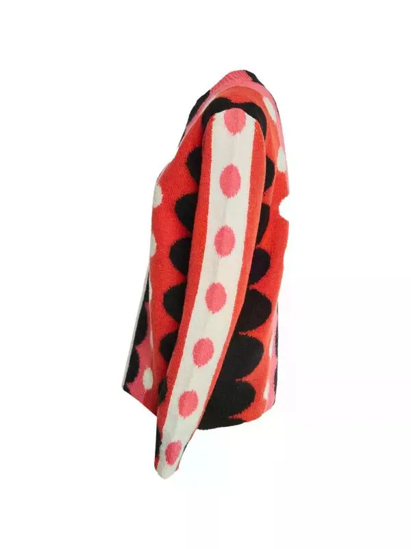 Valentino Garavani Carmen Polka-dot Wool Sweater - Red