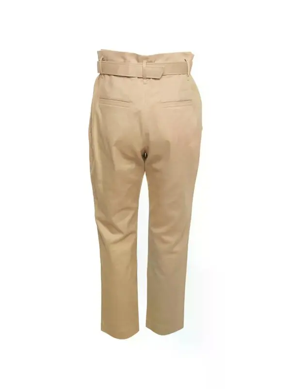Brunello Cucinelli Belted Gabardine Trousers - Neutrals