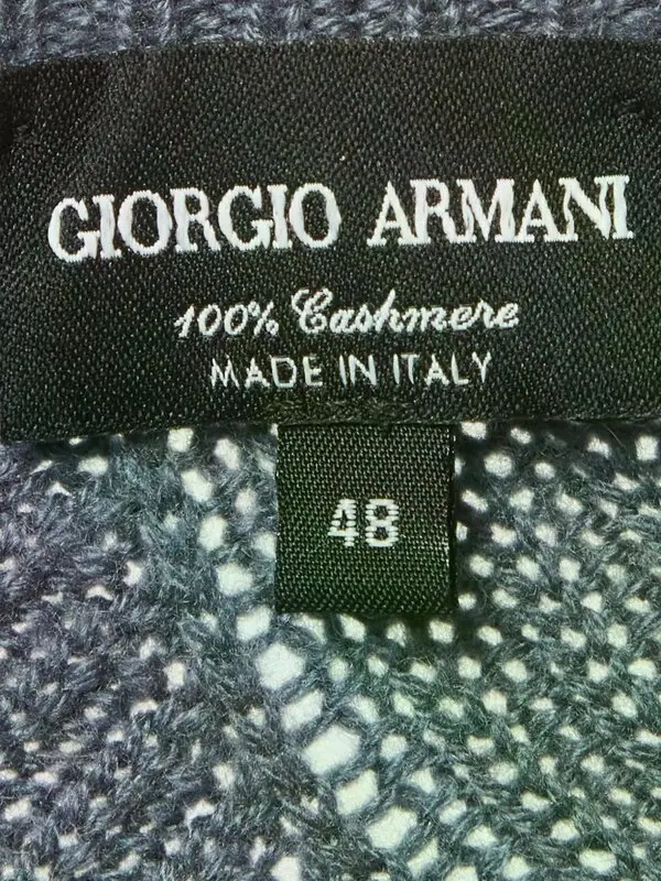 Giorgio Armani Patterned Knit Cashmere Jumper