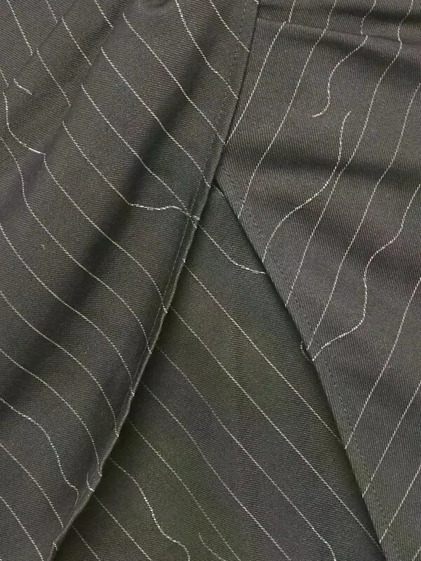 Off-White Layered Pinstripe Mini Skirt