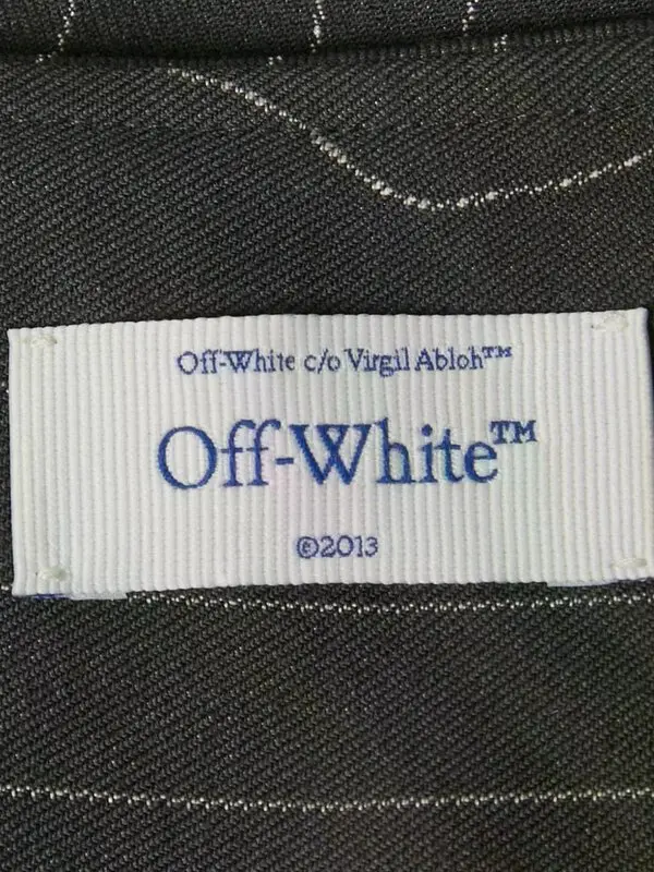 Off-White Layered Pinstripe Mini Skirt