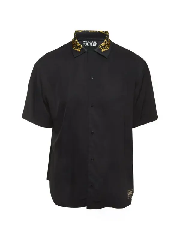 Versace Baroque-print Short-sleeve Shirt
