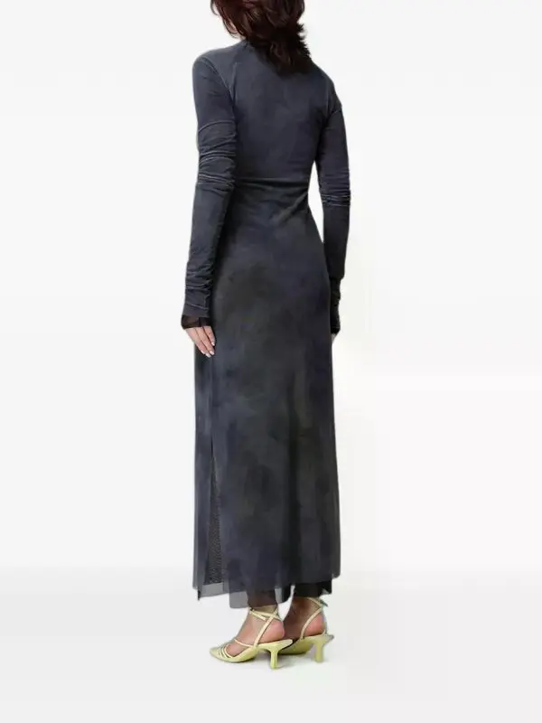 MSGM Floral-print Tulle Maxi Dress