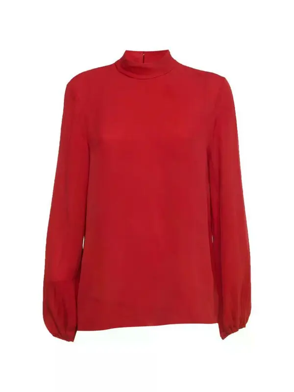 Theory Silk Mock Neck Blouse