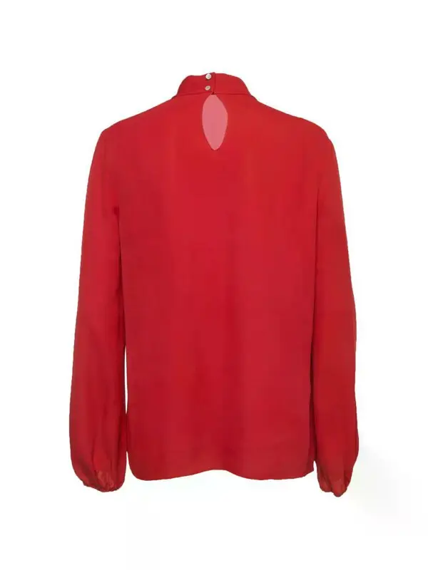 Theory Silk Mock Neck Blouse