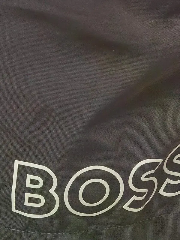 BOSS Logo Print Swim Shorts
