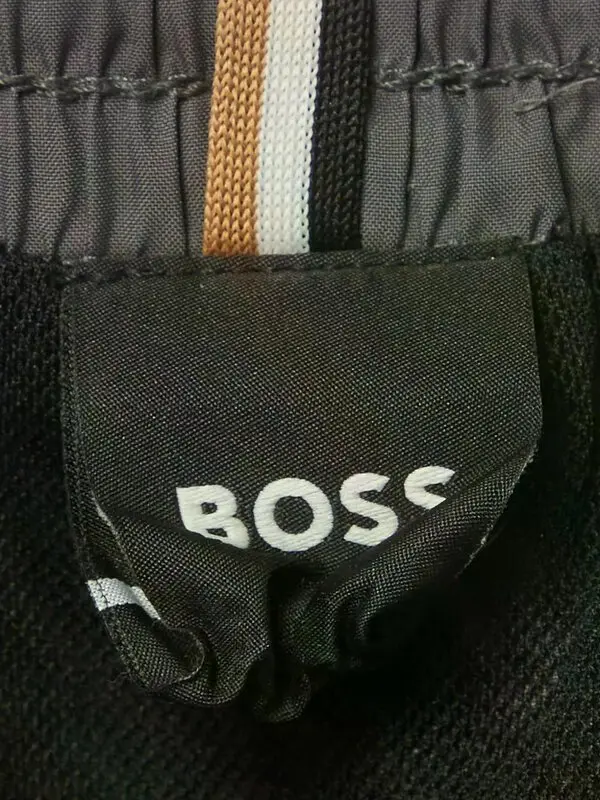 BOSS Logo Print Swim Shorts