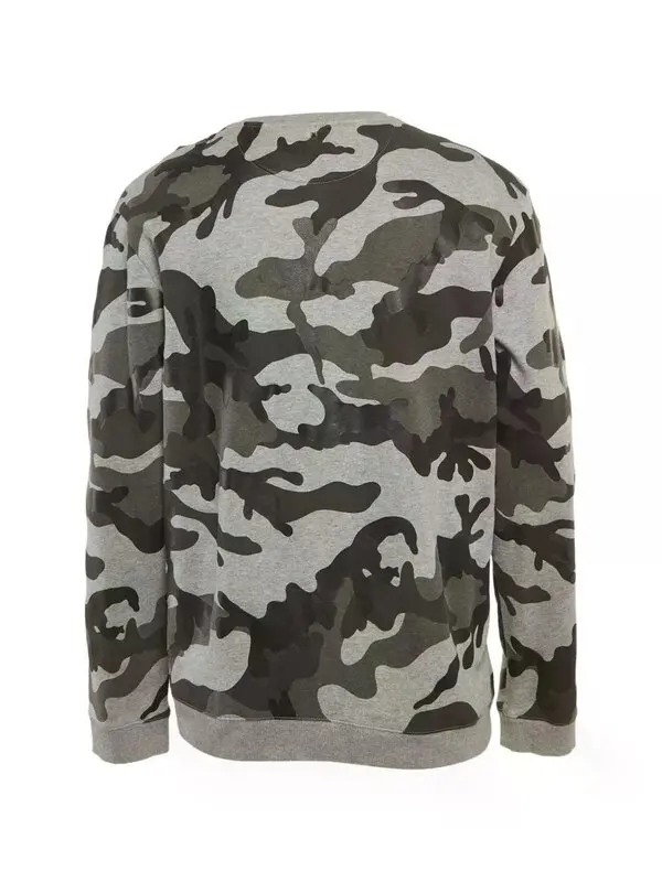 Valentino Garavani Camouflage Print Crew Neck Sweatshirt