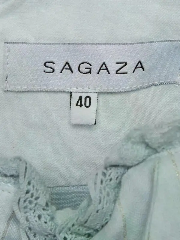 SAGAZA Lace-up Tiered Midi Dress