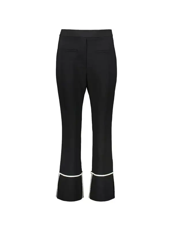 ELLERY Jersey Contrast Trim Flared Trousers