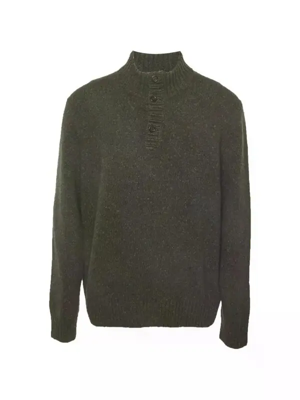 Polo Ralph Lauren Button-up Mock Neck Sweater