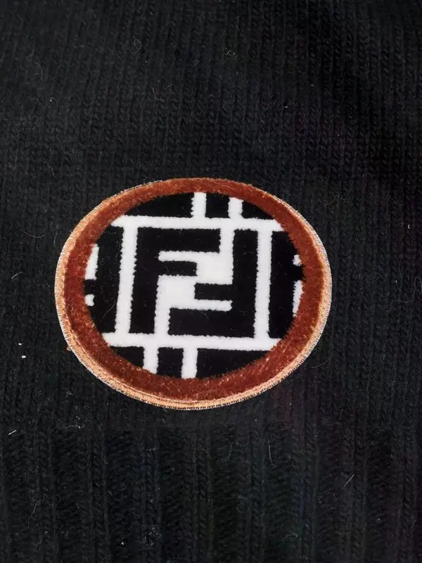 Fendi Zucca Appliqué Beanie Hat