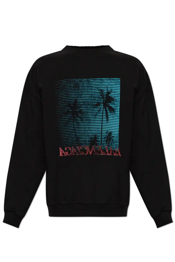 Balenciaga Sweatshirt With Logo - Black