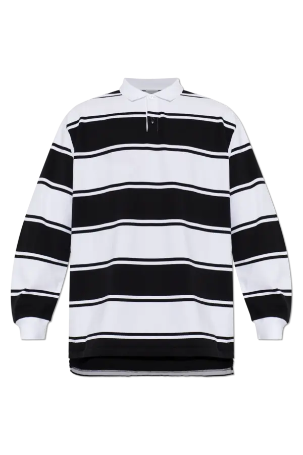 Balenciaga Striped Polo Shirt - White