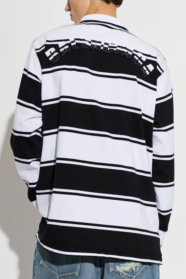 Balenciaga Striped Polo Shirt