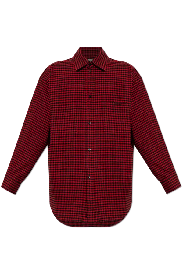 Balenciaga Plaid Pattern Shirt - Red