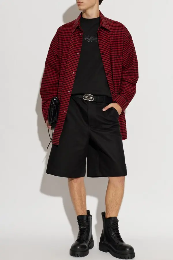 Balenciaga Plaid Pattern Shirt