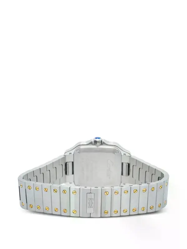 Cartier Santos Stainless Steel And 18k Yellow Gold Watch