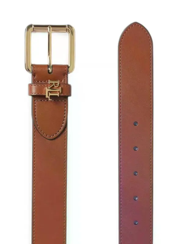 Ralph Lauren Logo Plaque Leather Belt