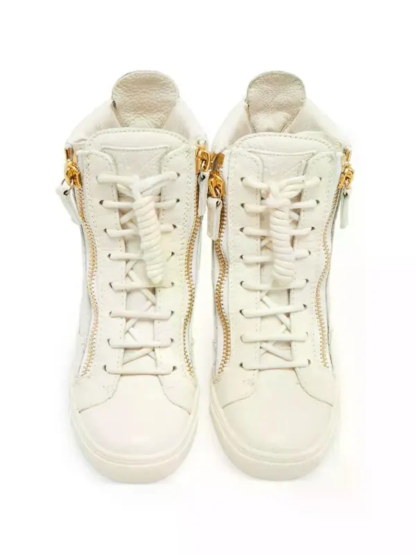 GIUSEPPE ZANOTTI Chain Detail Wedge Sneakers - White