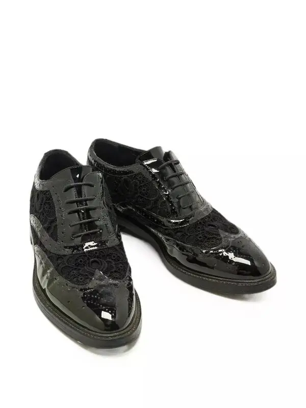 Burberry Patent Lace-panel Brogues