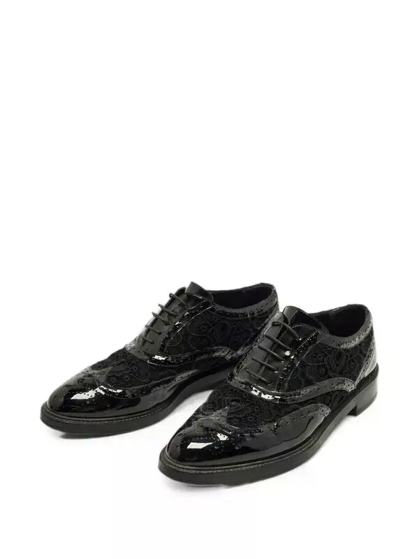 Burberry Patent Lace-panel Brogues
