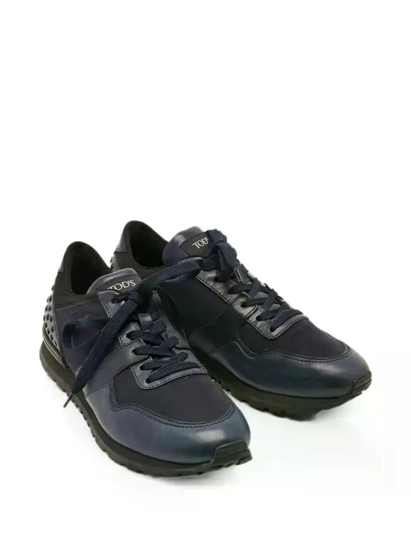 TOD'S Studded Panelled Lace-up Sneakers