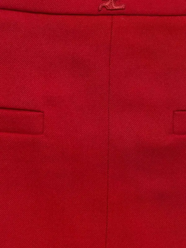 COURREGES Wool Maxi Skirt With Front Slit