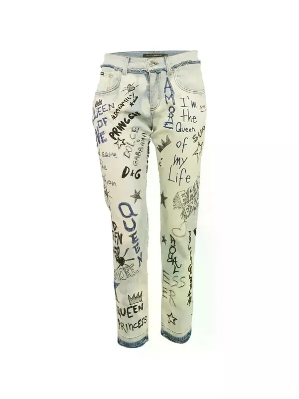 Dolce & Gabbana Embroidered Boyfriend Jeans